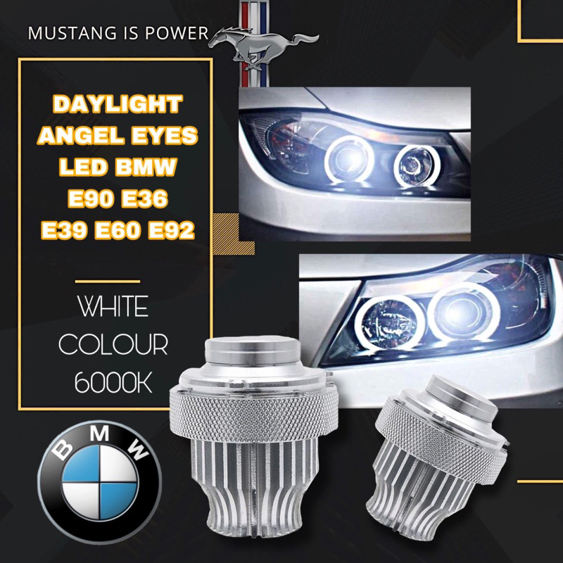 DAYLIGHT ANGEL EYES LED BMW E90 E36 E39 E60 E92 WHITE COLOUR 6000K | Shopee Malaysia