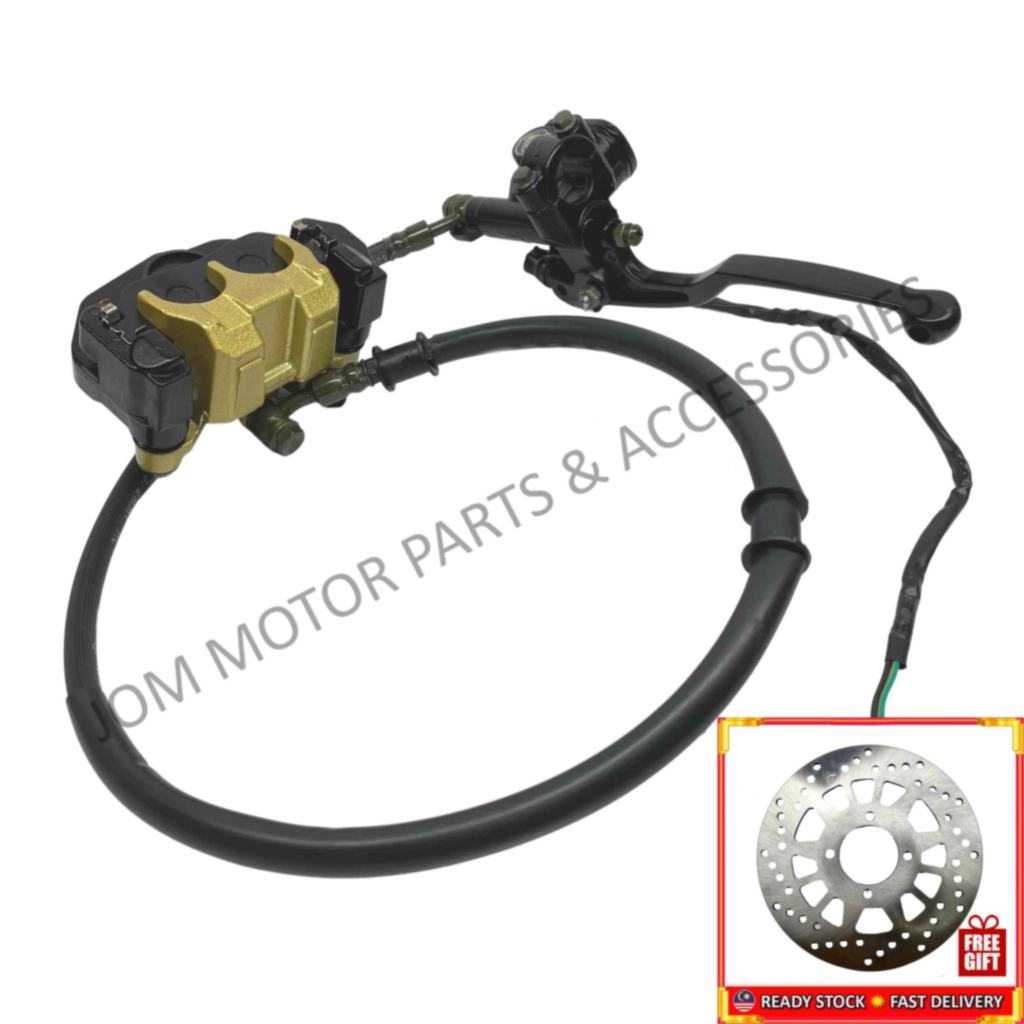 YAMAHA Y125 Y125Z FRONT DISC BRAKE SYSTEM FULL SET WITH DISC (4 IN 1 ...