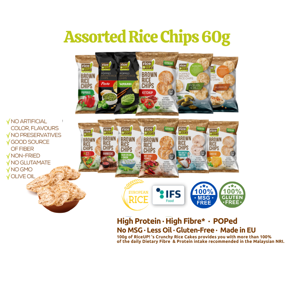 RiceUP Gluten Free Whole Grain Brown Rice Crunchy Chips Snacks ...