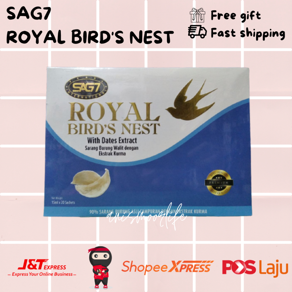 SAG7 Royal Bird's Nest with Date Sarang Burung Walit Kurma | Shopee ...