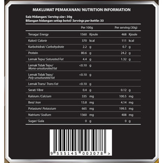Pharmanutri Vital Whey Protein Isolate Halal (1kg/33 Servings) | Shopee ...