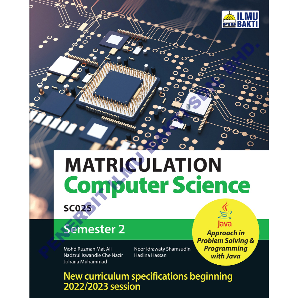 Matriculation Computer Science SC025 Semester 2 (Ilmu Bakti) Sesi 2022/2023 (buku matrikulasi ...