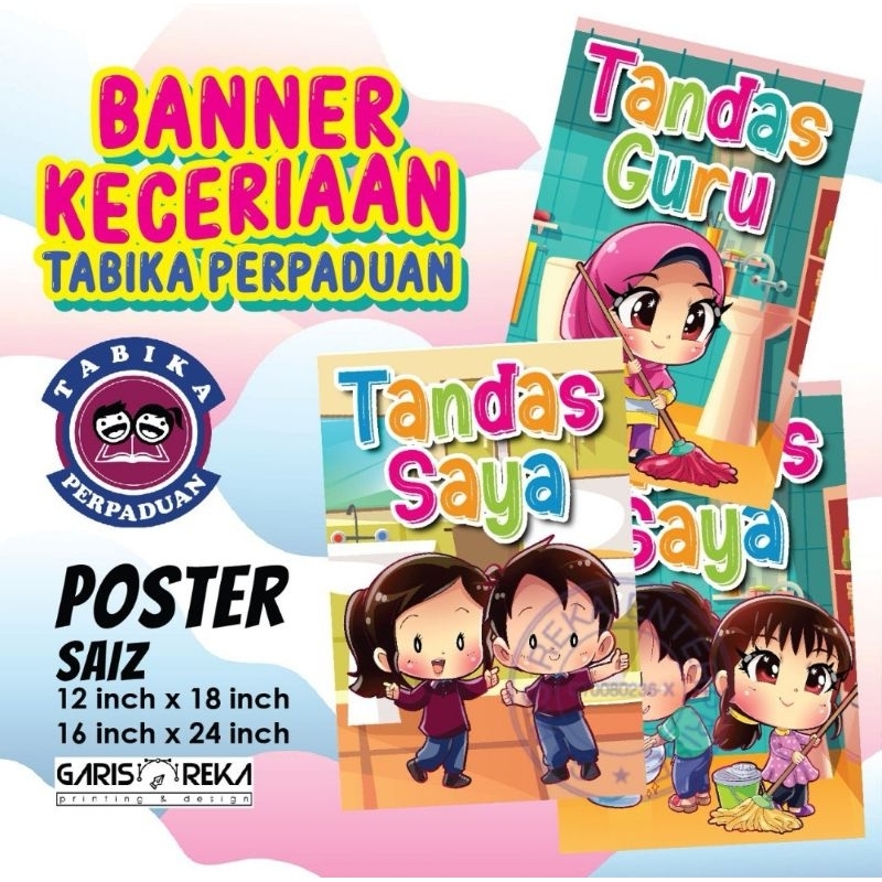 BANNER KECERIAAN TABIKA _ TANDAS SAYA _ DAPUR SAYA | Shopee Malaysia