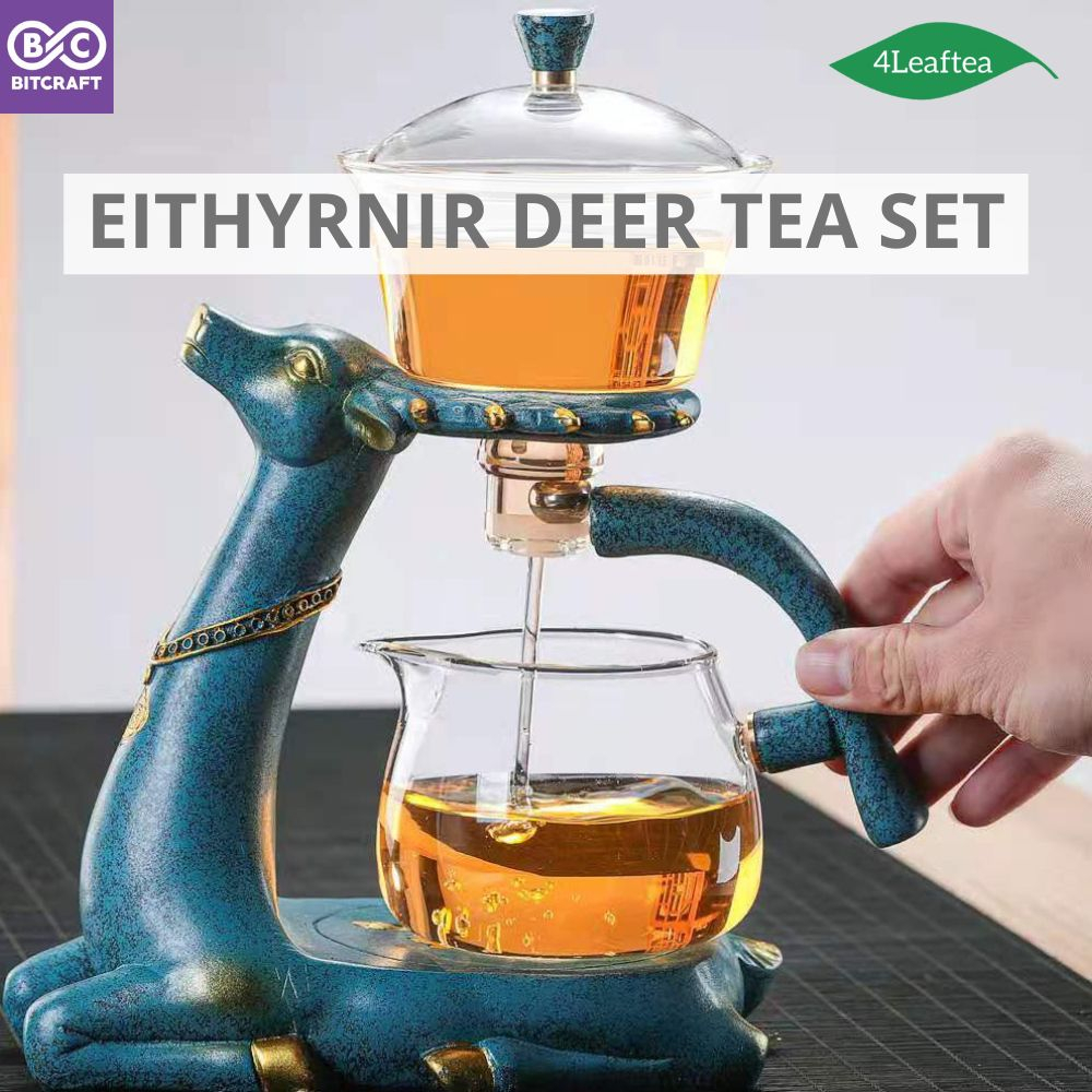 4Leaftea Eithyrnir Deer Tea Set Elegant Glass Tea Pot | Shopee Malaysia