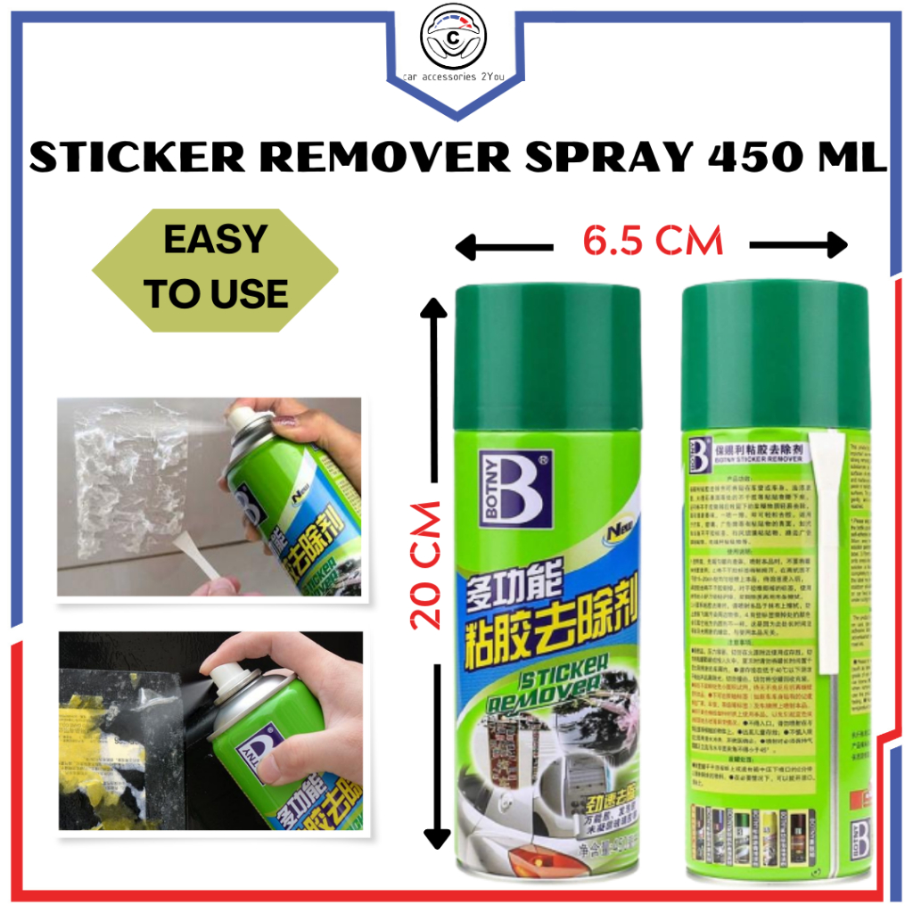 STICKER REMOVER SPRAY BOTNY BRAND FOR HOME CAR WALL WOOD TAR SURFACE ...