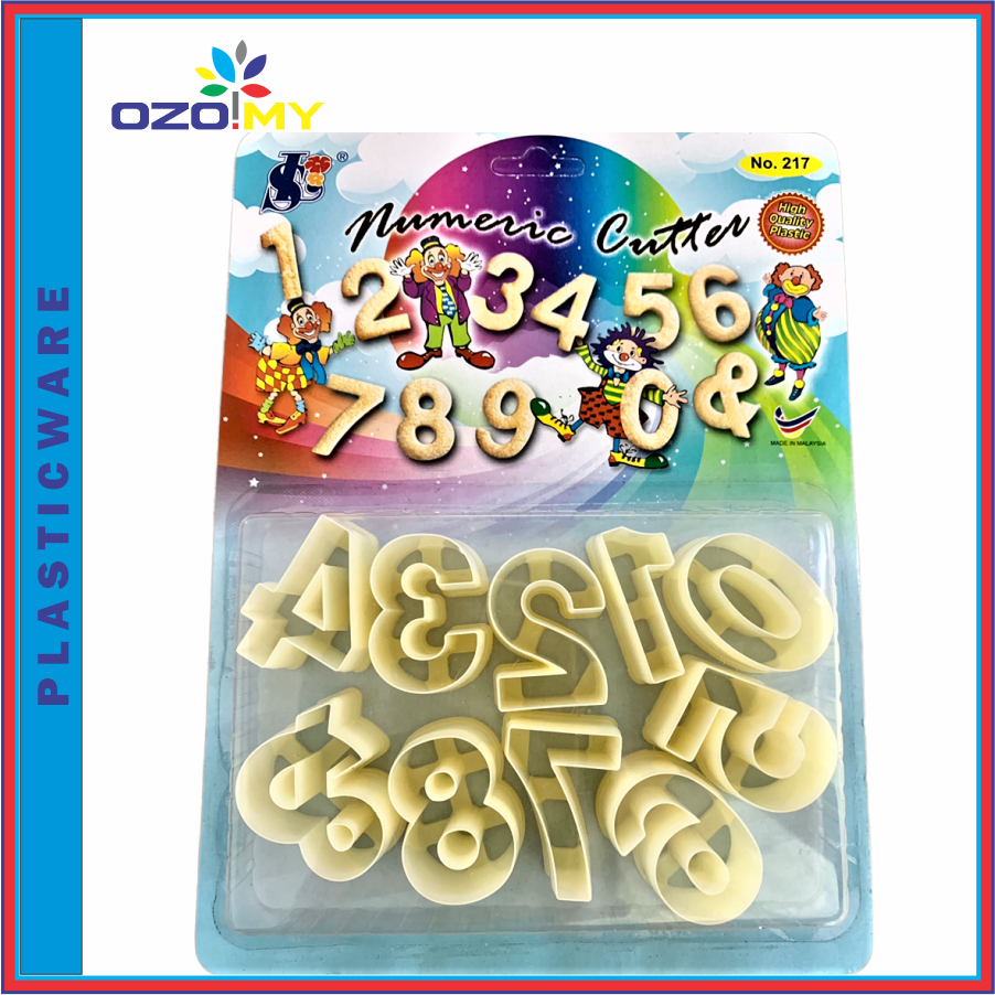Sin Lian Alphabetical & Numeric Biscuit Cutter, Cookies ABC Cutter ...