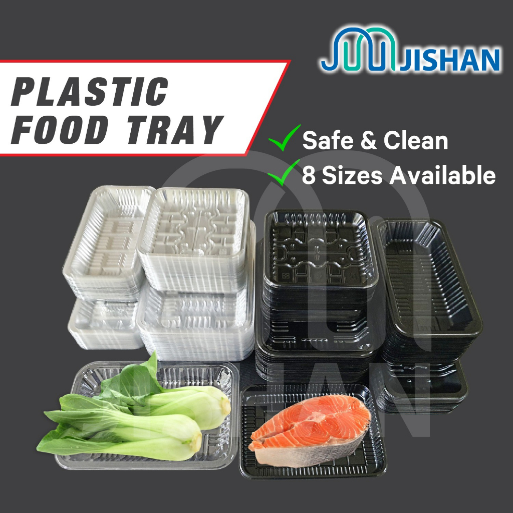 [100pcs] Multisize Plastic Food Open Tray / Fruit, Vegetable, Steamboat ...