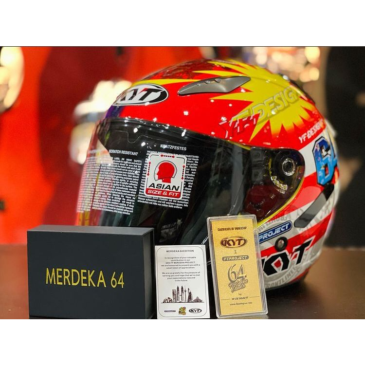 HELMET KYT HELLCAT MERDEKA 64 2021 | Shopee Malaysia