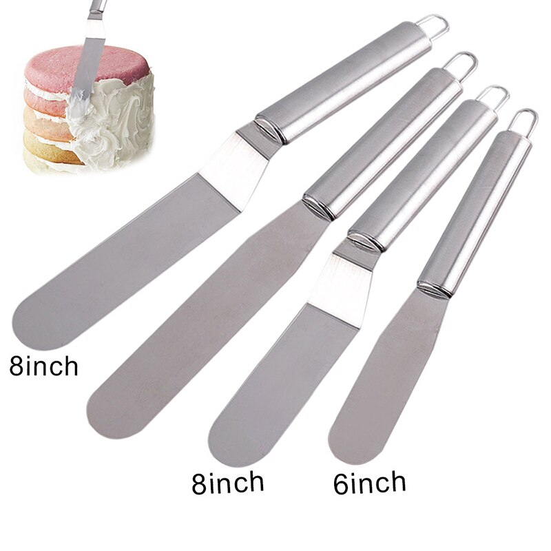 Stainless Steel Bakery Pisau Skim Spatula Baking Tools Cake Decoration ...