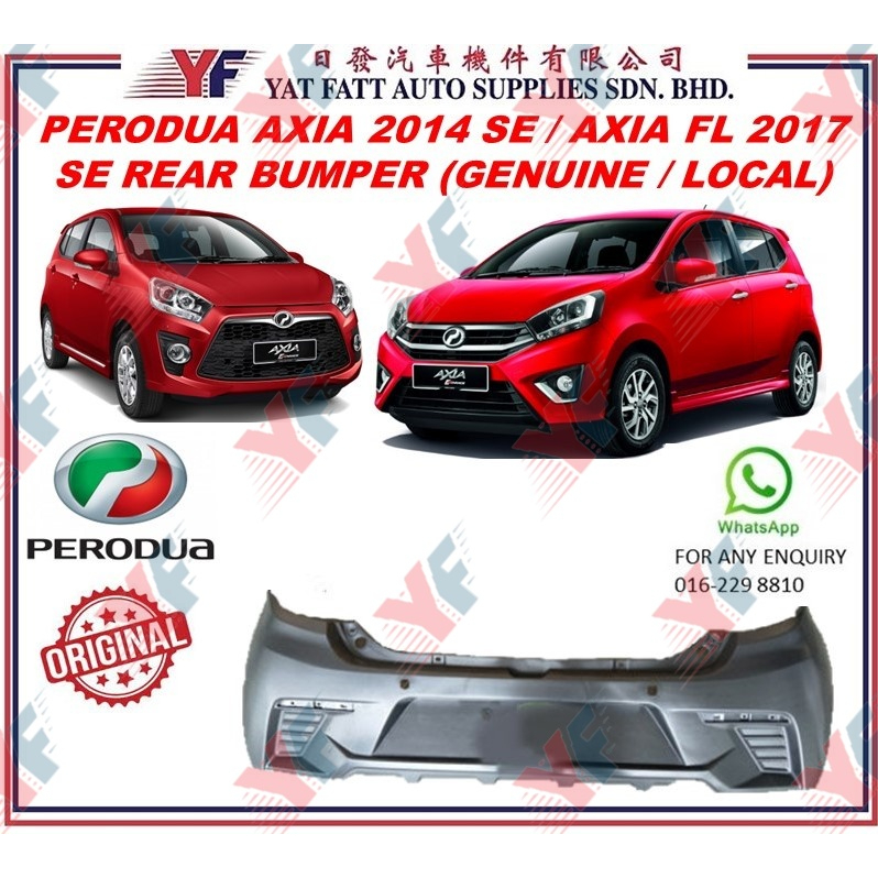 PERODUA AXIA 2014 SE / AXIA FL 2017 SE REAR BUMPER (GENUINE / LOCAL ...