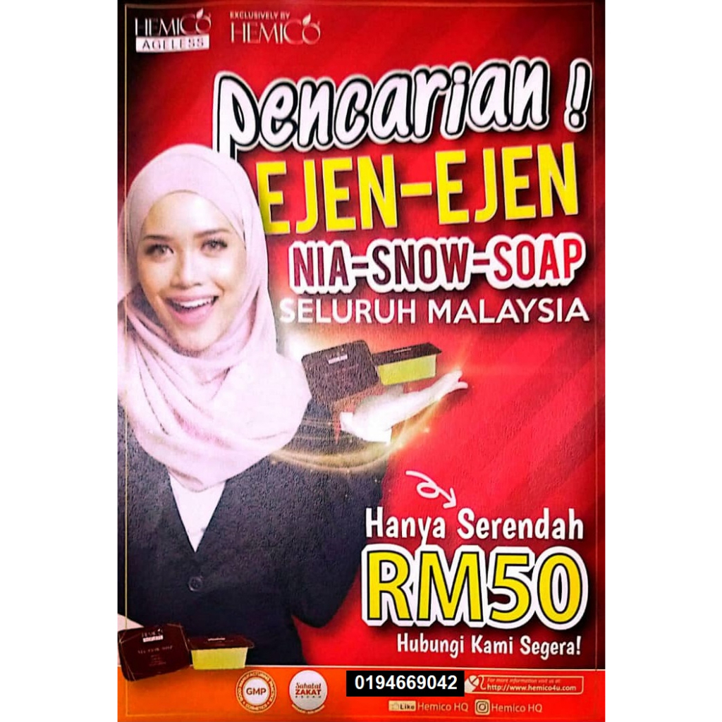 Sabun Pencuci Muka Sejuk Nia Snow Soap Hemico Mikio | Shopee Malaysia