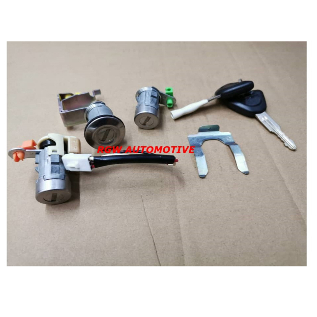 PROTON WIRA SEDAN DOOR KEY LOCK FULL SET / PINTU DOOR KEY LOCK WITH 2 ...