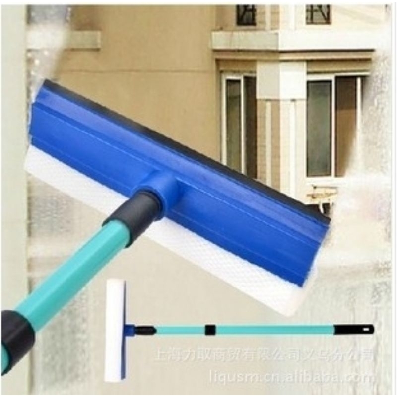 2 in 1 Telescopic Casement Glass Squeegee Cleaner Wiper Long Handle ...