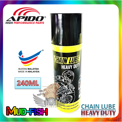 APIDO HEAVY DUTY CHAIN LUBE SPRAY RANTAI (240ML) | Shopee Malaysia