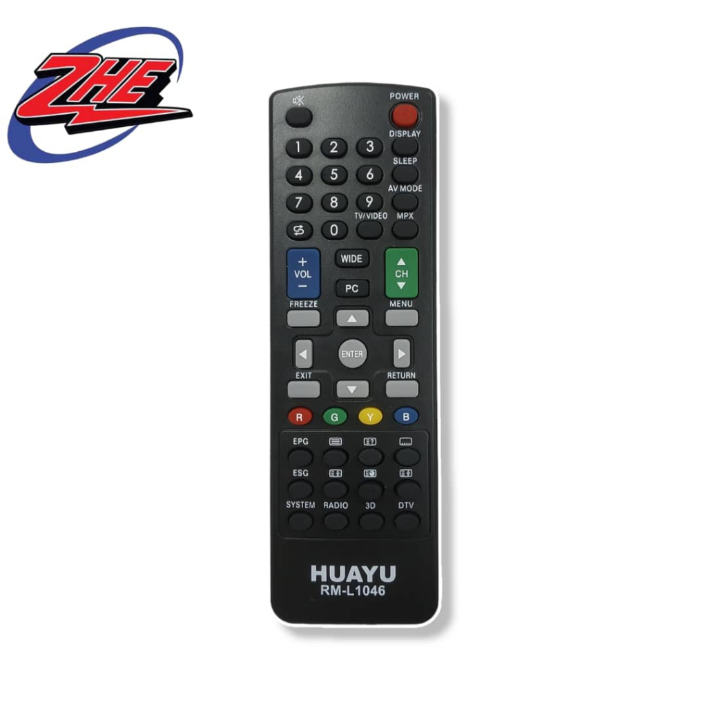 SHARP LCD LED TV REMOTE CONTROL REPLACEMENT HUAYU (RM-L1046)(6392/522-0067) | Shopee Malaysia