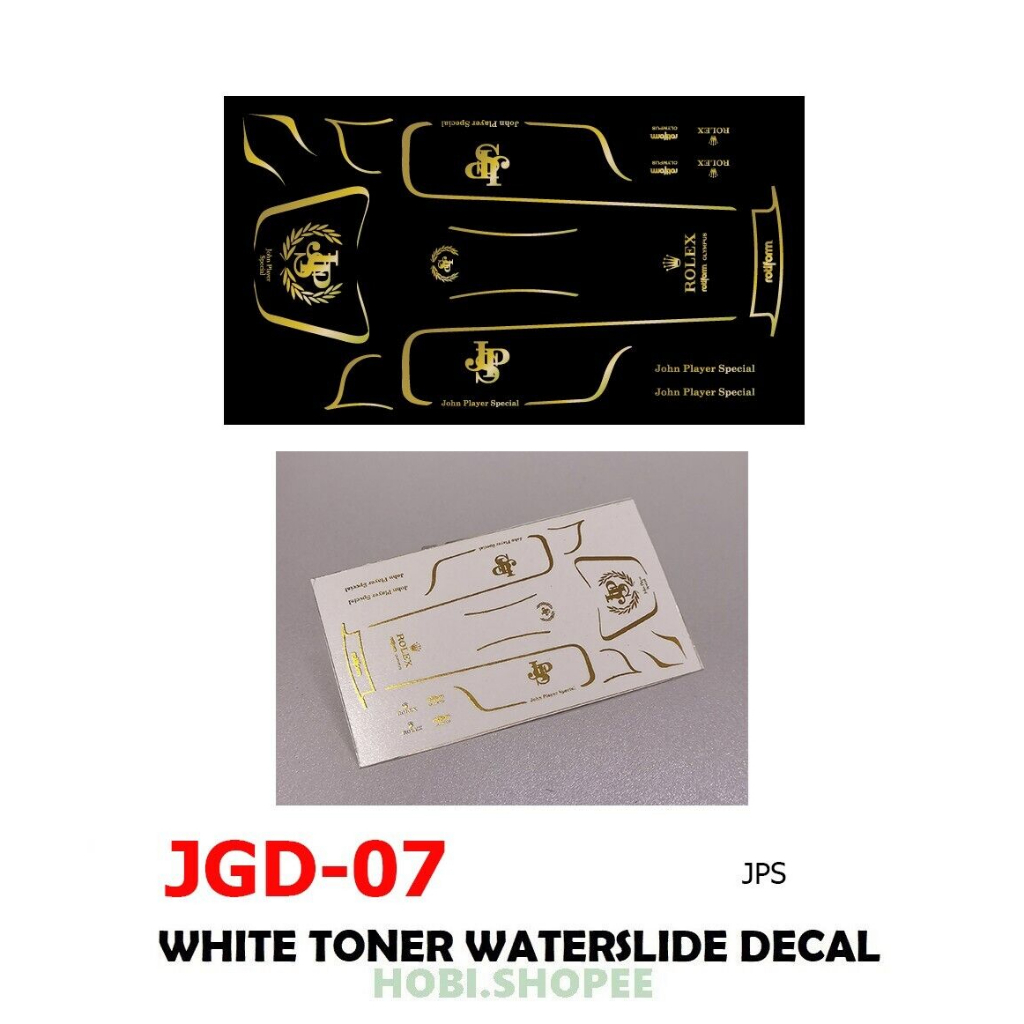 JGD07 - JPS GOLD DECALS Hotwheels 1:64 diecast custom white toner ...