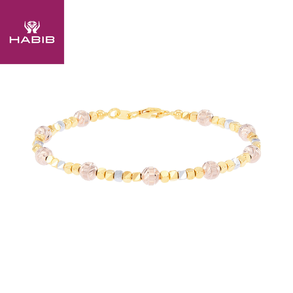 HABIB Oro Italia 916 Yellow, Rose and White Gold Bangle GB89450922-TI ...