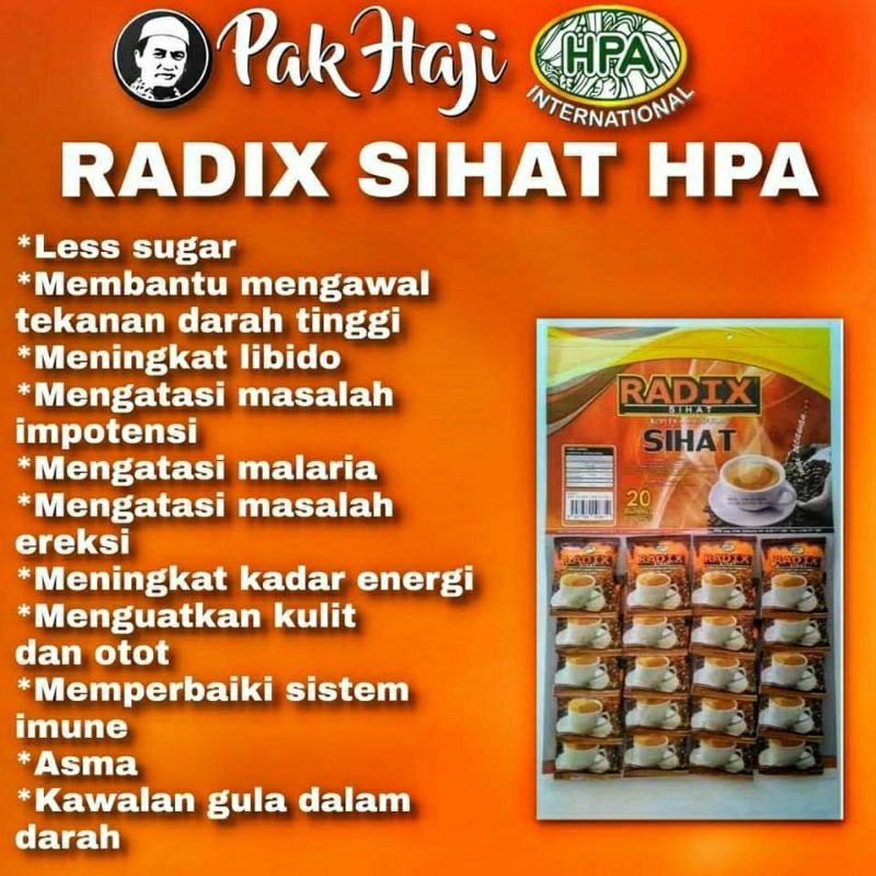RADIX SIHAT HPA X1 PAPAN (20 SACHETS) | Shopee Malaysia