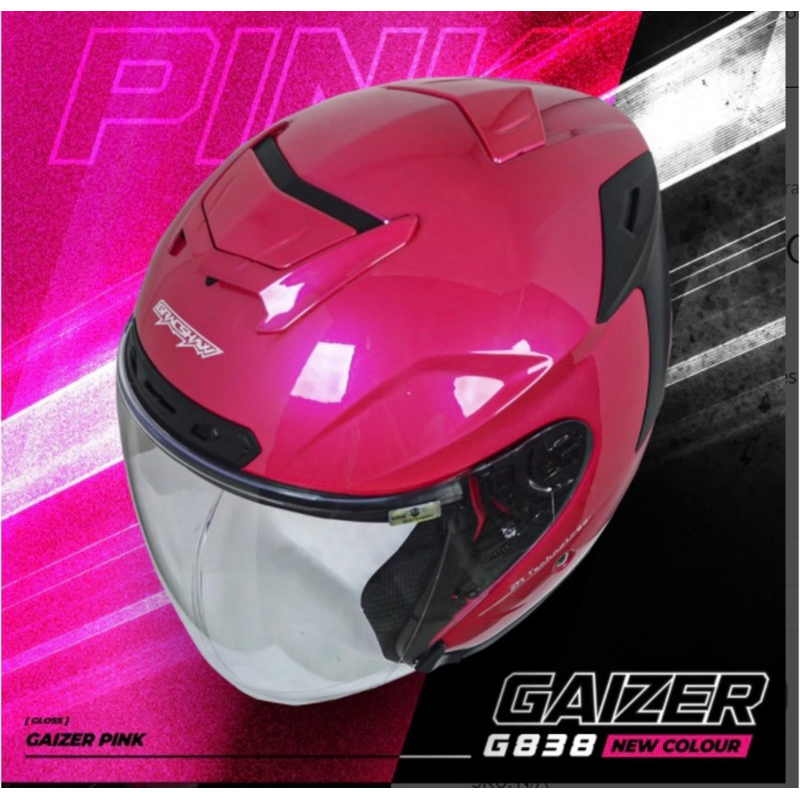 GRACSHAW GAIZER G838 OPEN FACE HELMET (12 COLOUR & 4 SAIZ ) | Shopee ...