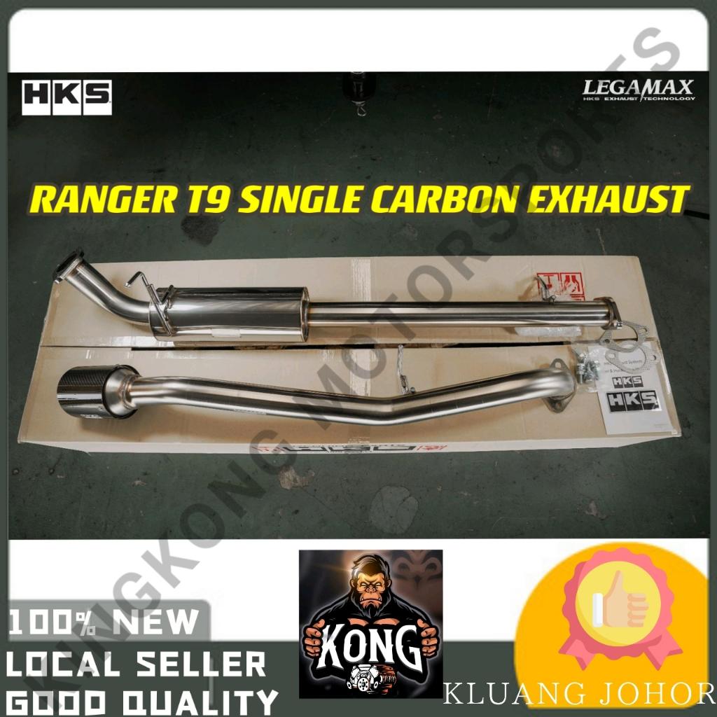 ORI HKS LEGAMAX SINGLE SIDE CARBON MUDFFLER EXHAUST SYSTEM FORD RANGER ...