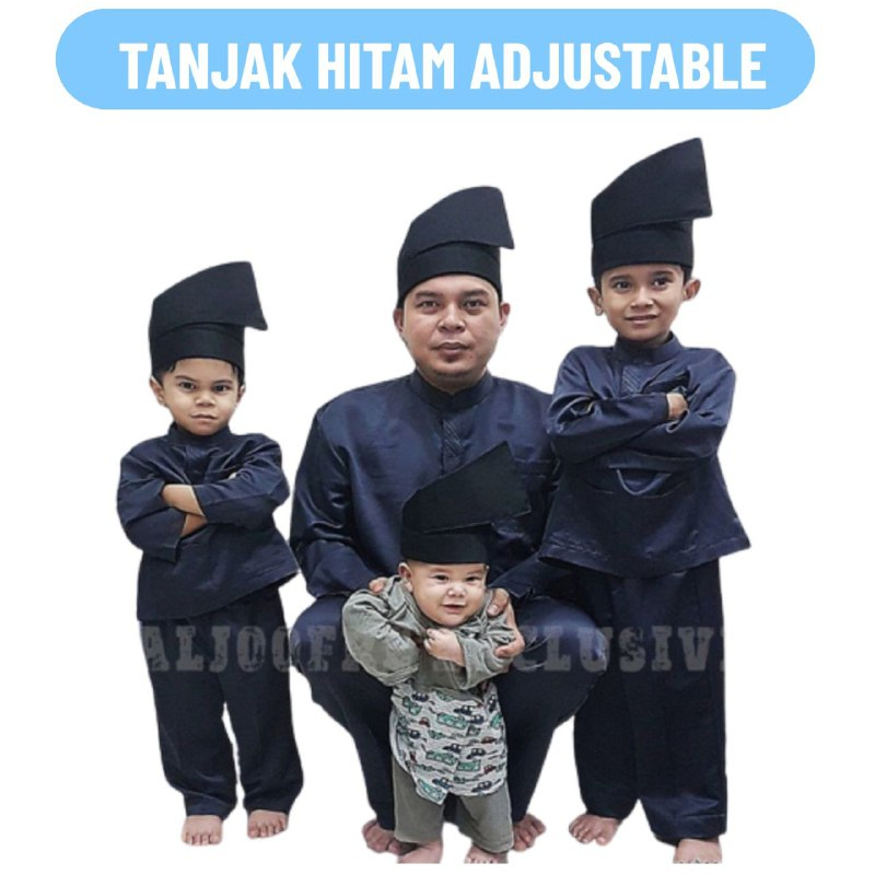Tanjak Hitam / Tengkolok Hitam Budak dan Dewasa Aljoofre | Shopee Malaysia