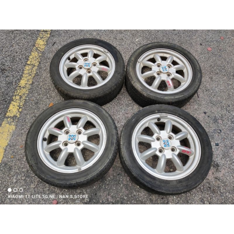 rim 14 daihatsu minilite 4 X 100 percuma tayar Made in Japan kenari ...