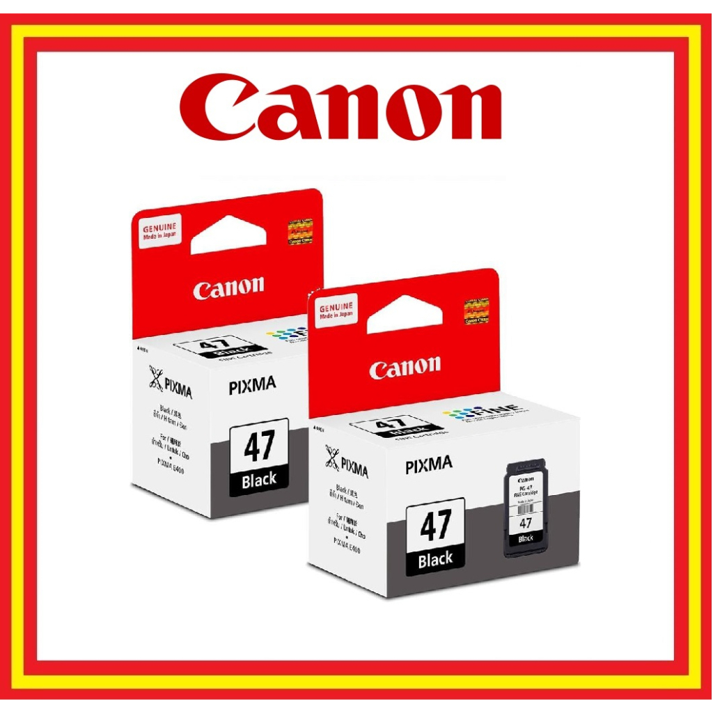 Canon PG-47 Black FINE Cartridge - 15ML (2PCS) - E400/E410/E460/E470 ...