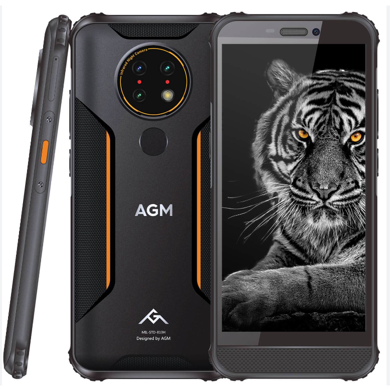 AGM H3: Slim Rugged Smartphone with IR Night Vision (Black/All Black ...