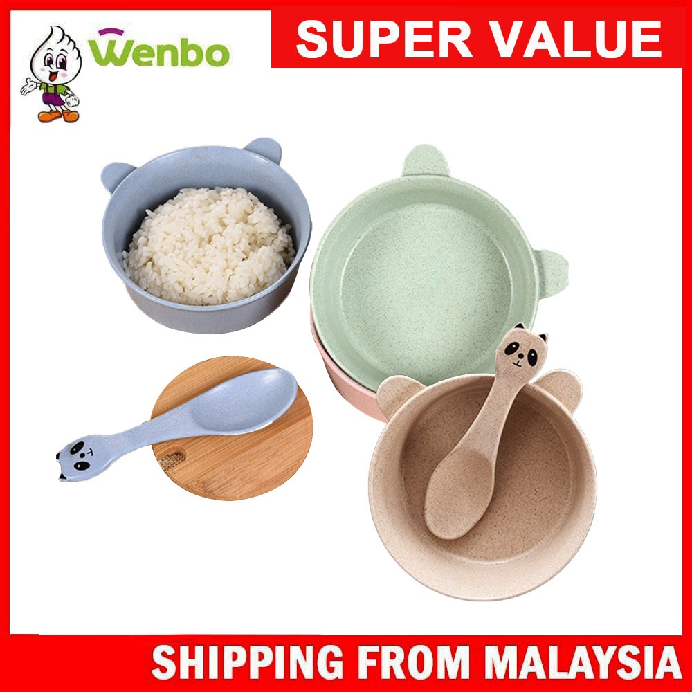 Wenbo Mangkuk Nasi Panda Cute Design Child Tableware Durable Training ...