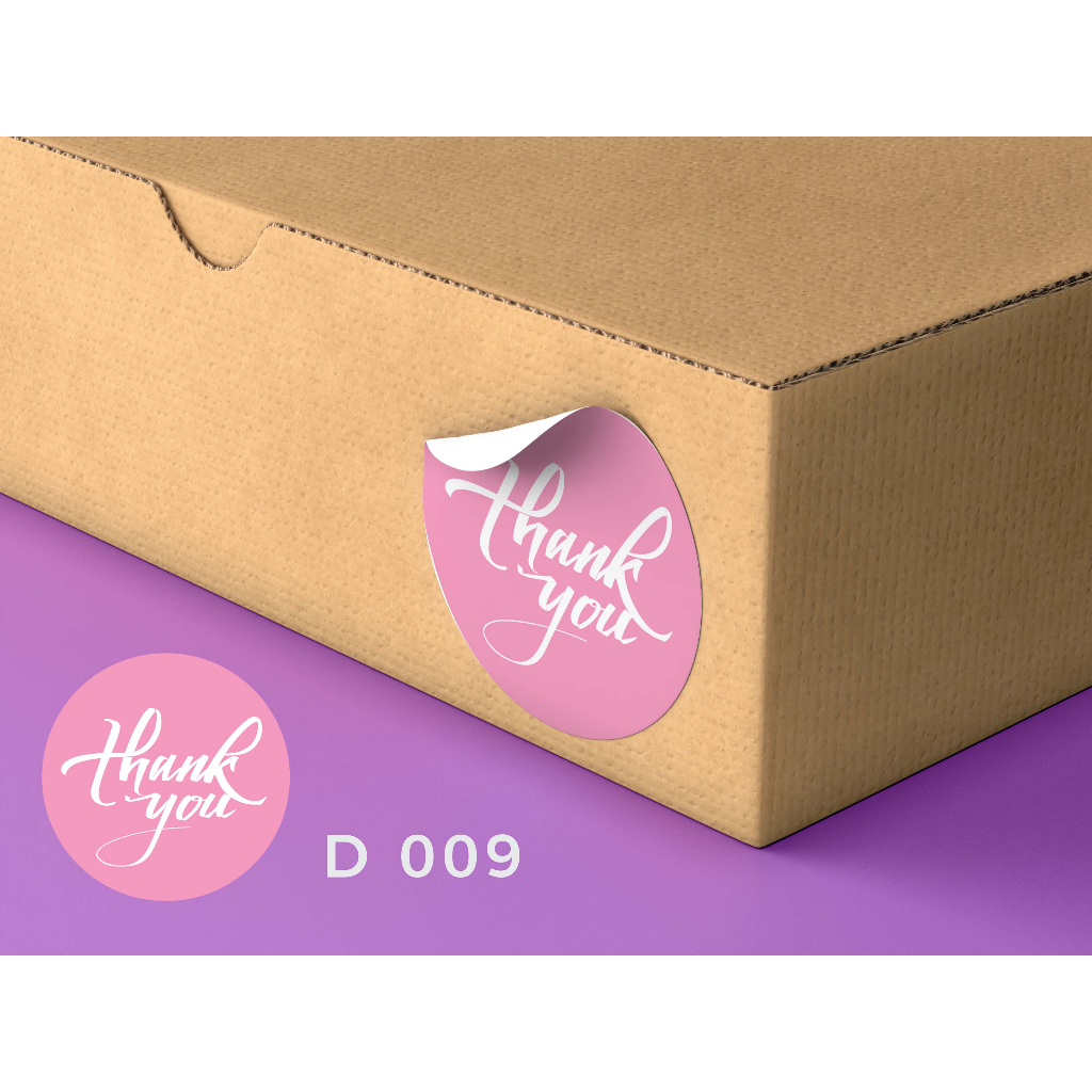 STICKER TQ - Saiz 2cm - THANK YOU STICKER - Terima Kasih - Parcel Wish ...