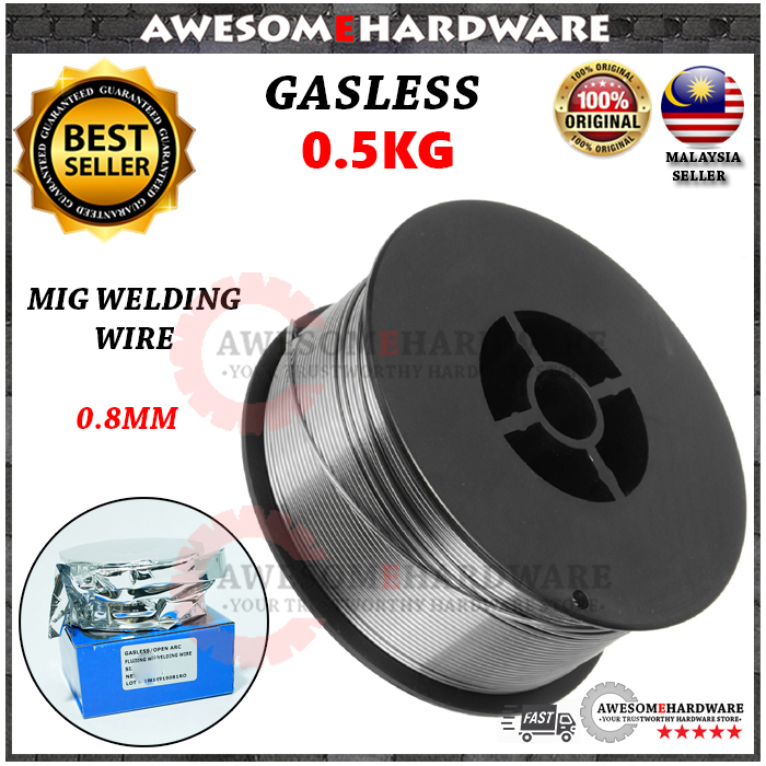 (0.8MM) RILTECH RILAND 0.5KG MIG GASLESS FLUX CORED WIRE WELDING WIRE UBAT WELD | Shopee Malaysia
