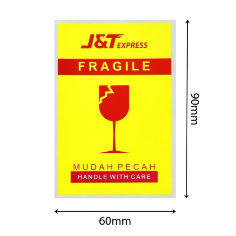 Stiker Fragile J&T EXPRESS | Shopee Malaysia