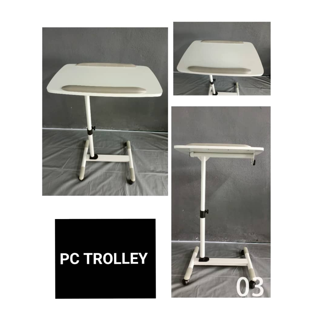 MEJA SERBAGUNA UNTUK LAPTOP PC TROLLEY / PORTABLE DESK / ADA RODA ...