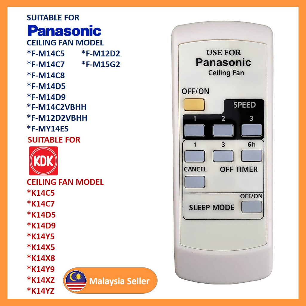 **Good quality** OEM Panasonic KDK CF-45 3 Speed Ceiling Fan Remote ...
