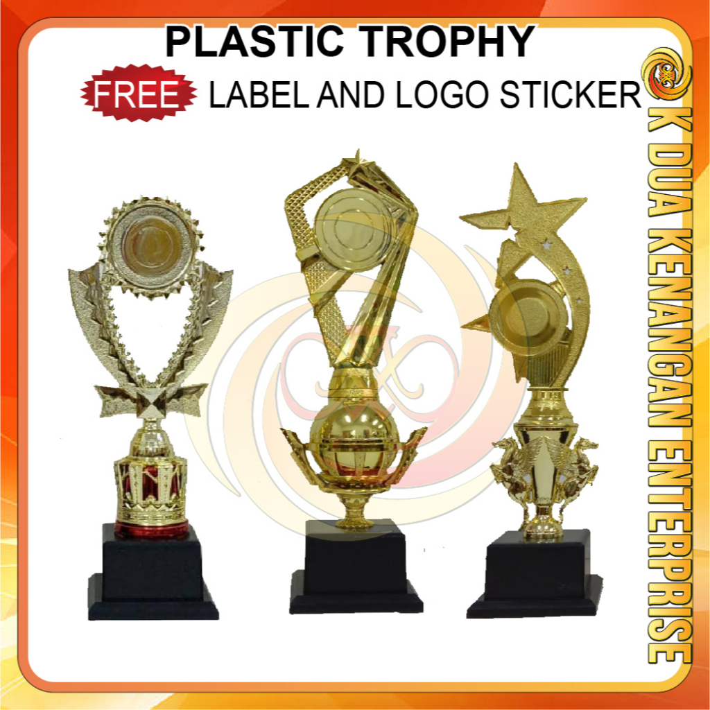 PLASTIC TROPHY 15 (With Logo and Label Printing) / PIALA PLASTIK ...