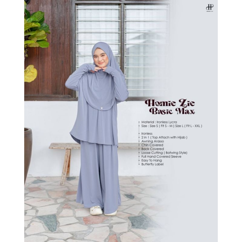 [PROPERHIJAB] HOMIE ZIE BASIC (MAX) | Shopee Malaysia