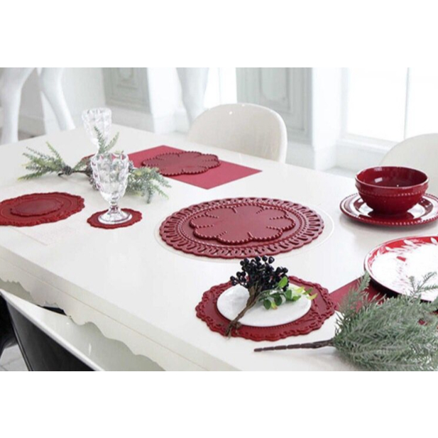 Japanese Style Pastel Placemat Heat Insulation Tea Round Table Mat ...
