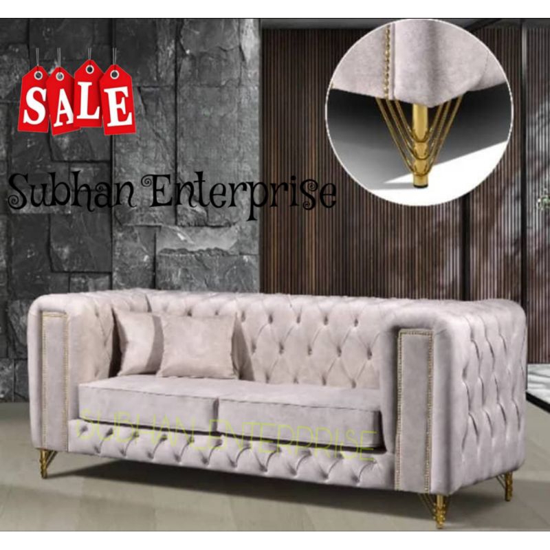 SOFA BASIC CHESTERFIELD SET KAIN BALDU ELSA CHESTERFIELD (SUBHANENTERPRISE) | Shopee Malaysia
