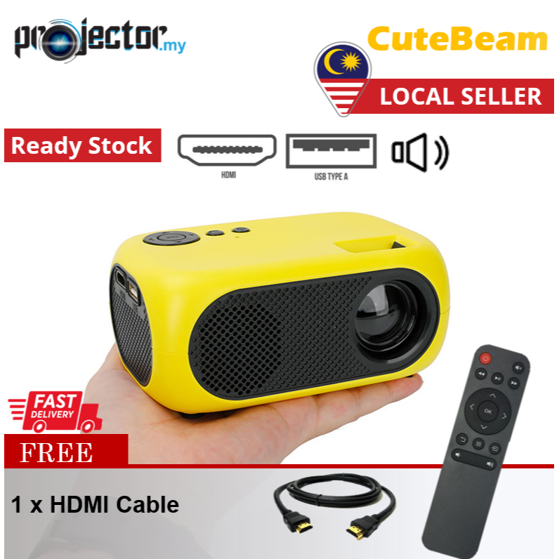 Ready Stock | CuteBeam Ultra Portable Mini LED Projector | Home Use ...