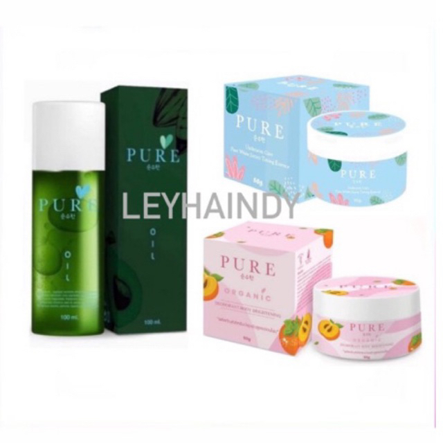 PURE UNDERARM CARE / PURE ORGANIC DEODORANT BODY BRIGHTENING / PURE OIL ...