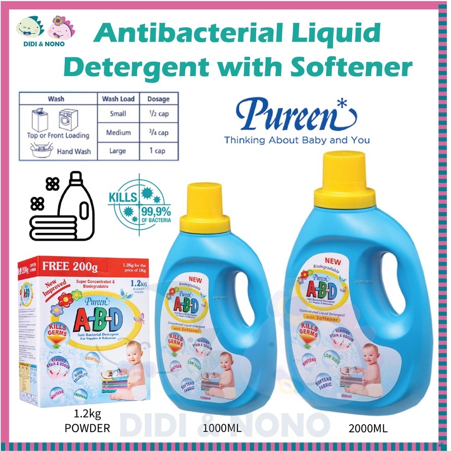 PUREEN ABD Concentrated Liquid Detergent with Softener Sabun Basuh Baju ...