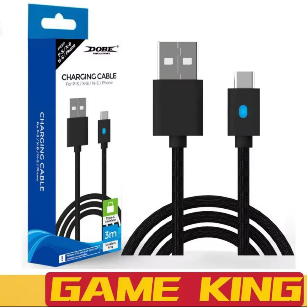 Dobe Charging Data Cable USB Type C 3M TY-0803 / TY-0803B For PS5 ...