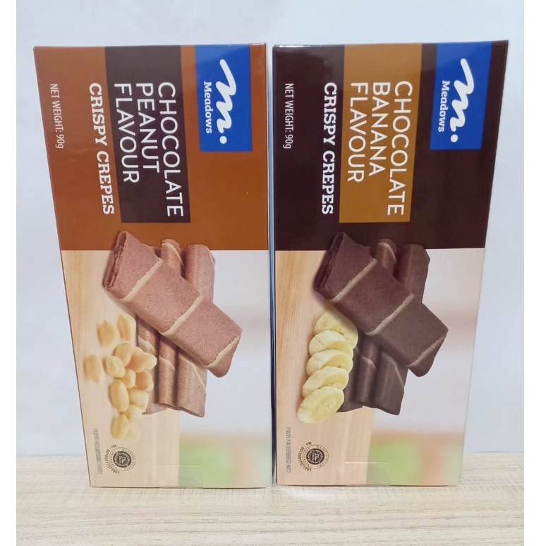 Meadows Chocolate Banana & Chocolate Peanut Flavour Crispy Crepes ...