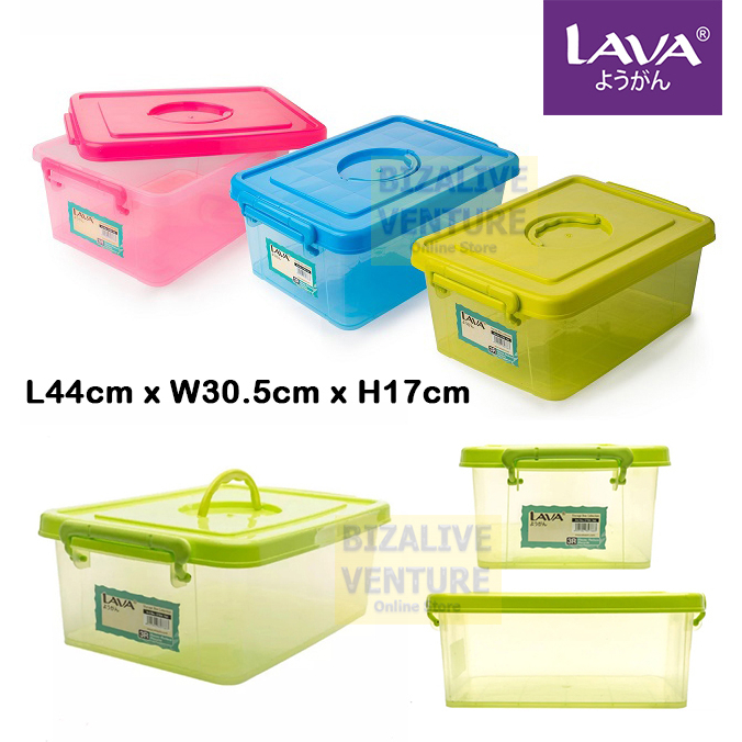 Lava Plastic Storage Box | 14Lt | Big Storage Box | Kotak Simpanan ...