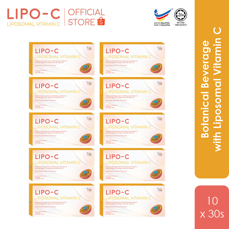 Lipo-C Liposomal Vitamin C [10x30s] 1000 mg (Made in Malaysia) | Shopee Malaysia