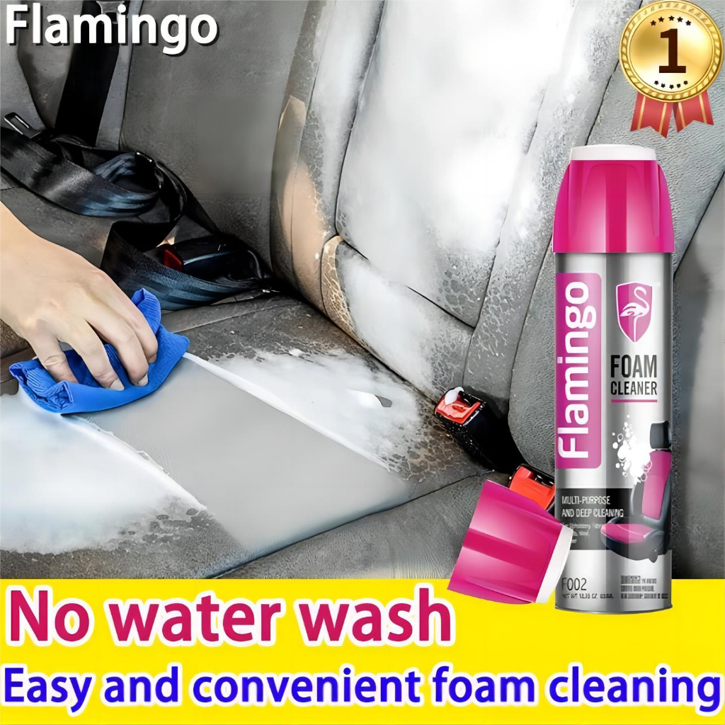 【Fabric/Platic/Leather Cleaner】Flamingo® car interior cleaner foam ...