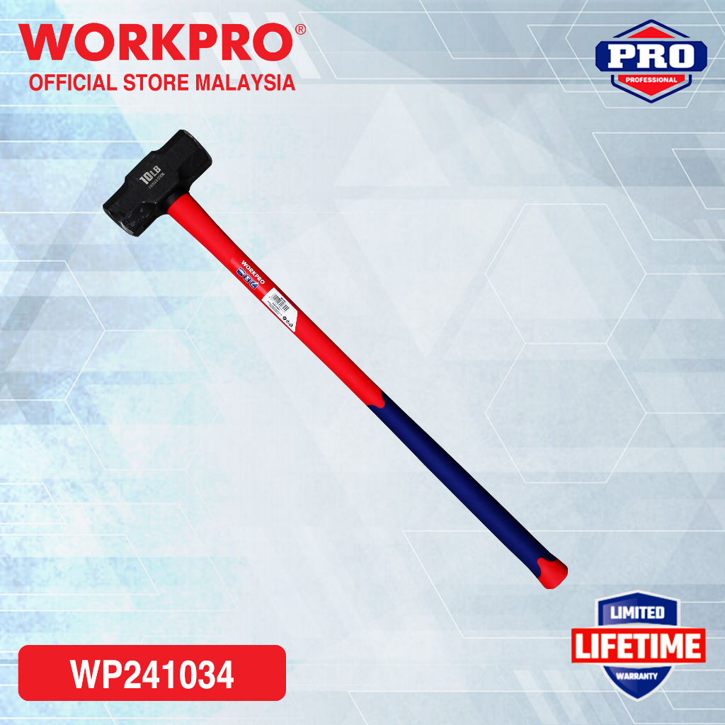 WORKPRO Fiberglass Stone Hammer (4500g/10lbs) | Shopee Malaysia