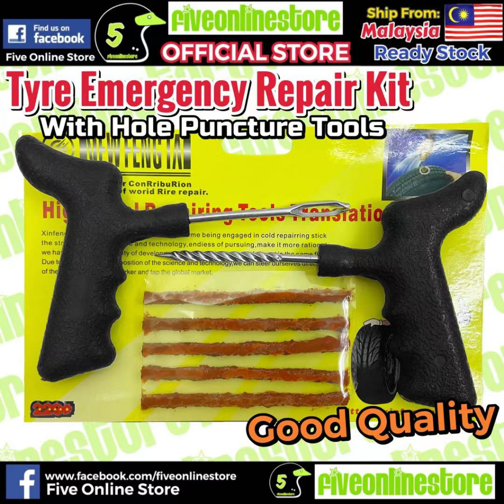 Tyre Seal With Hole Puncture Tire Repair Kit Tubeless 5Pcs Seal Patch ...