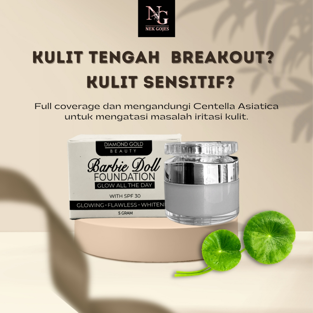 DIAMOND GOLD BARBIE DOLL FOUNDATION JERAWAT BREAKOUT SKIN | Shopee Malaysia