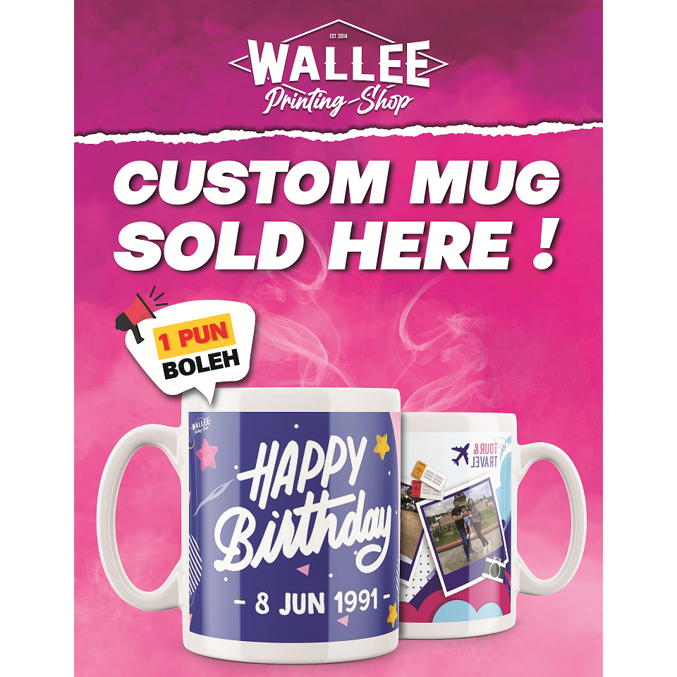 CUSTOM MUG ( MUG DESIGN SENDIRI ) | Shopee Malaysia